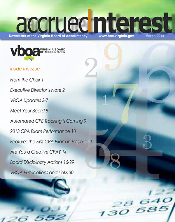 Newsletters - Virginia Board of Accountancy