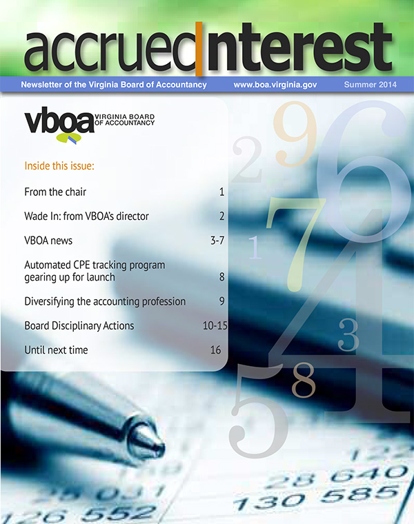 Newsletters - Virginia Board of Accountancy