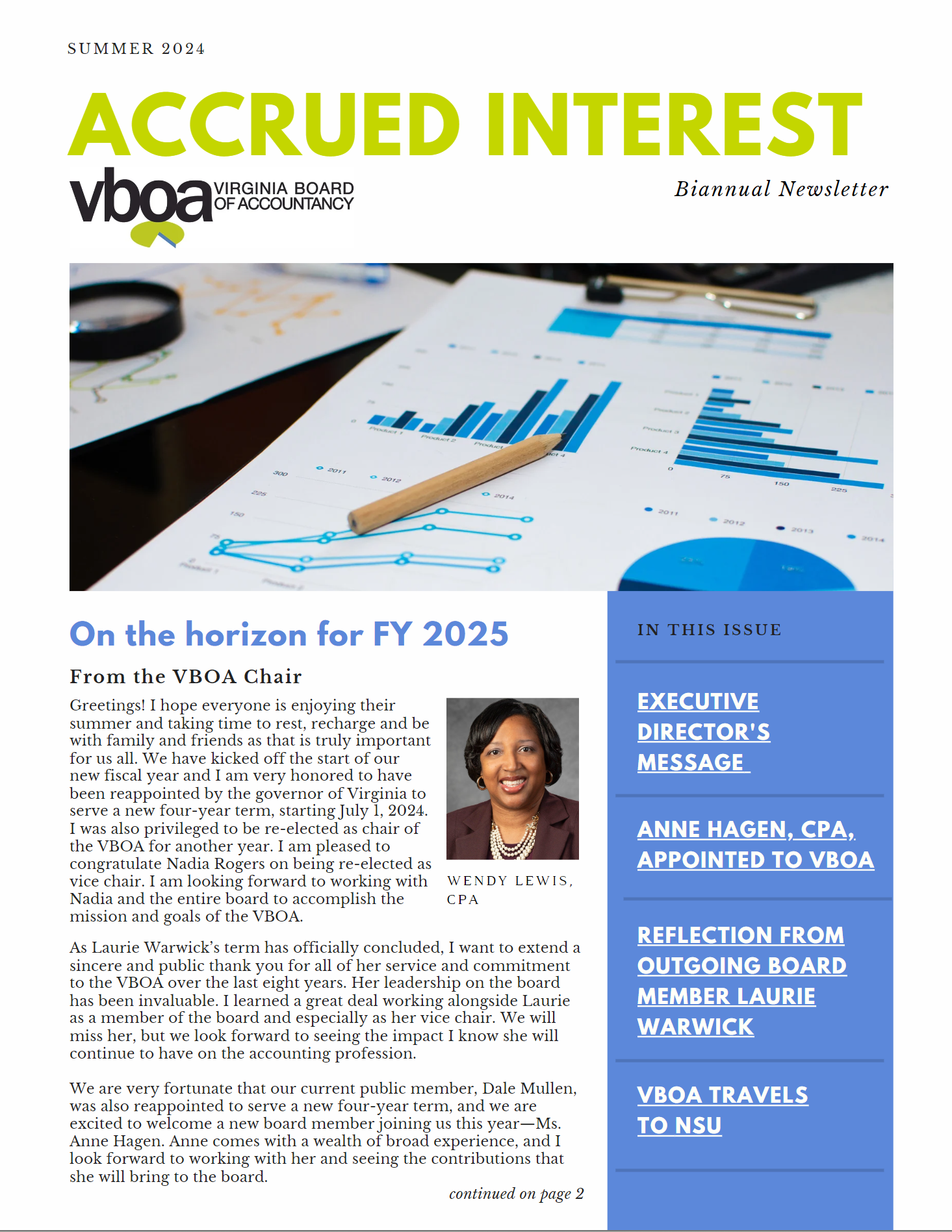 Summer newsletter out now - Virginia Board of Accountancy